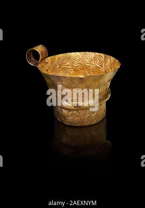 Mycenaean gold cup with spiral decorations, Grave V, Grave Circle A ...