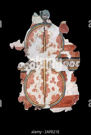 Mycenaean figure of Eight Shield wall fresco, 1250-1180 BC, corridor M ...