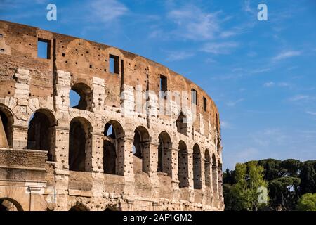 The Roman Colosseum, or Coliseum, is seen in Rome, Italy on July 18 ...
