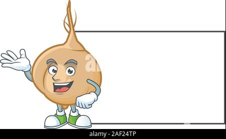 Jicama cute cartoon character with a board Stock Vector Image & Art - Alamy