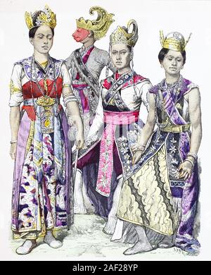 Actors in Java / Indonesia in contemporary costumes. [automated ...