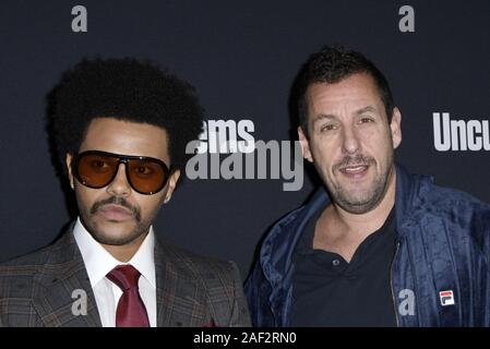 (L-R) The Weeknd and Adam Sandler at the UNCUT GEMS Los Angeles ...