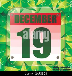 December 19 icon. For planning important day. Banner for holidays and ...