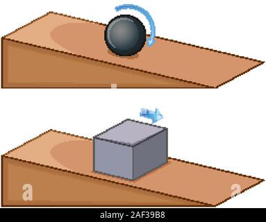 Two objects rolling on slope Stock Vector Image & Art - Alamy