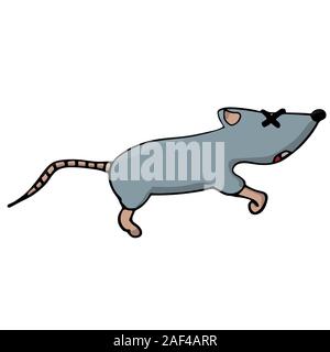 Cartoon mouse. Funny little animals vector lab mice with cheese ...
