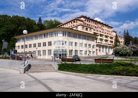 LUHACOVICE, CZECH REPUBLIC - APRIL 30 2018: Vincentka spring at the ...