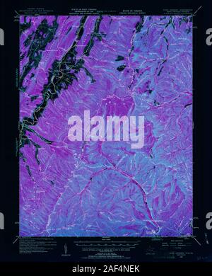 WV Fort Seybert 253531 1947 62500 Inverted Stock Photo - Alamy