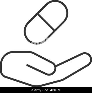Open Capsule icon logo sign vector outline in black and white color ...