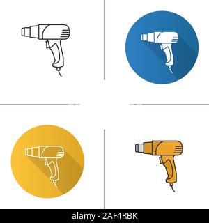 Heat gun linear icon concept. Heat gun line vector sign, symbol ...