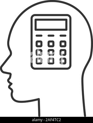 Financial drawing of a man with a calculator counting money Stock ...