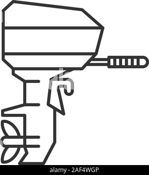 Outboard motor icon outline vector. Engine boat. Art fishing color flat ...