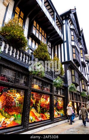 Exterior of Liberty department store with Christmas decorations London ...