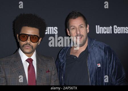 (L-R) The Weeknd and Adam Sandler at the UNCUT GEMS Los Angeles ...