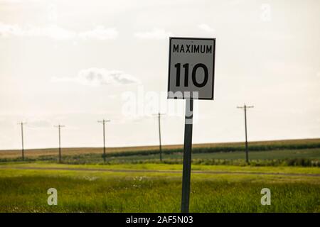 Speed limit traffic sign 110 Stock Photo: 184839779 - Alamy
