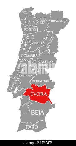 Map of Evora in Portugal Stock Photo - Alamy