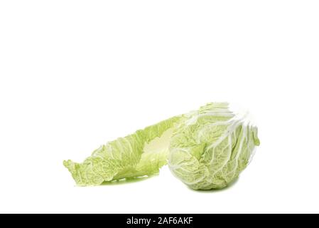 Salad cabbage or petsai isolated over a white background. Copy space ...