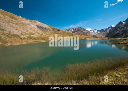 Pontet lake near Villard d'Arène and La Grave, Ecrins National Park ...