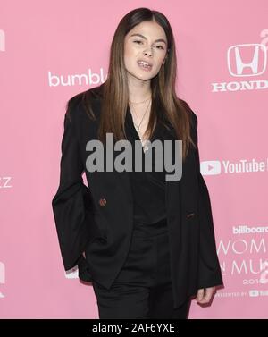 Destiny Rogers arrives at the 2019 Billboard Women in Music held at the ...