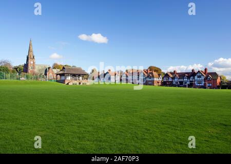 Village of Thornton Hough, Cheshire, England. Picturesque view of ...