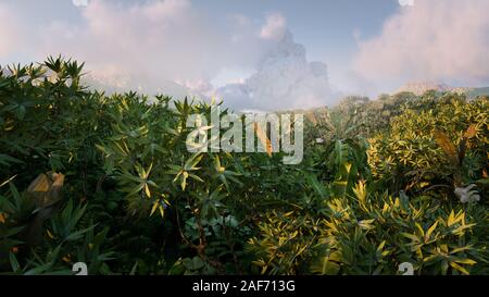 The Amazon rainforest 3D illustration Stock Photo - Alamy