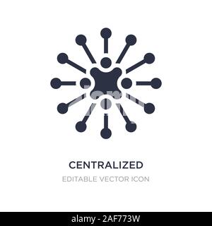Centralized icon Vector symbol or sign set collection in black and ...