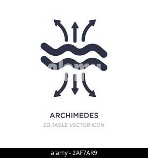 Archimedes principle Simple vector icon. Archimedes principle icons for ...