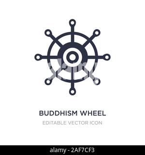 Dharma wheel logo icon. Buddhism sacred lotus flower symbol ...