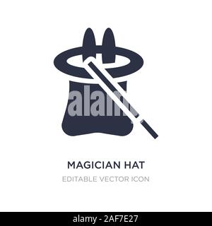 Hat with rabbit icon. Simple illustration of hat with rabbit vector ...