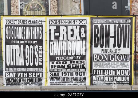 Signs Advertising Tribute Bands Stock Photo - Alamy