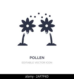Pollen icon logo sign vector outline in black and white color Stock ...