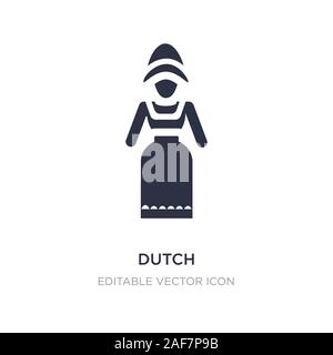 Dutch-woman Simple vector icon. Illustration symbol design template for ...