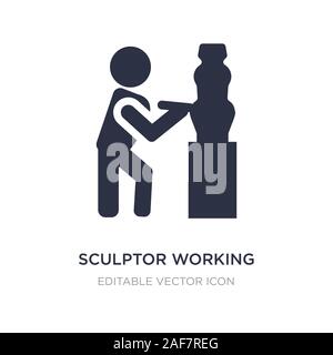 Sculpting icon. Simple element from digital disruption collection. Line ...