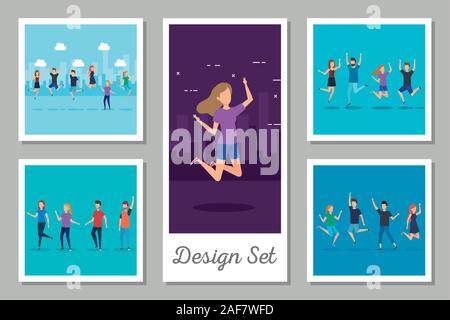 designs set scenes people celebrating Stock Vector Image & Art - Alamy