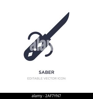 Saber icon. Simple element from digital disruption collection. Line ...