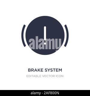 Car anti lock braking system indicator flat icons on simple color ...