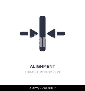 Alignment icon on white background. Simple element illustration from ...