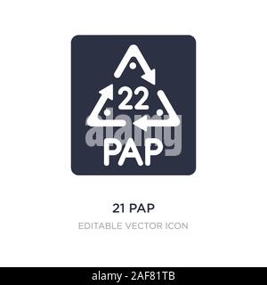 Paper recycling symbol PAP 21 cardboard, vector illustration Stock ...