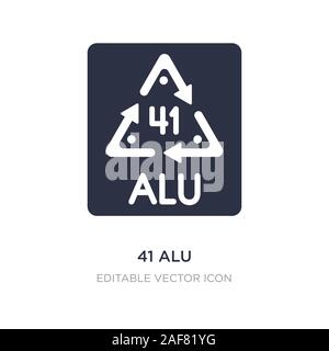 Aluminium recycling symbol ALU 41, metals recycling code ALU 41, vector ...