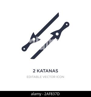 two katanas icon on white background. Simple element illustration from ...
