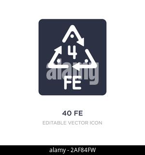 Steel recycling symbol FE 40, metals recycling code FE 40, vector ...