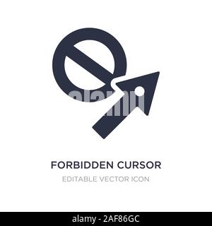 Cursor stop element icon. Simple illustration of cursor stop element ...