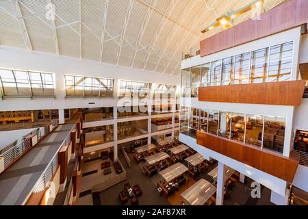 Las Vegas, NOV 23: Interior view of the famous Lied Library of UNLV on ...