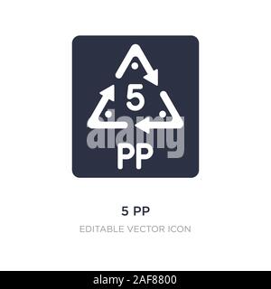 5 pp icon. PP 5 icon. Polypropylene thermoplastic polymer sign ...