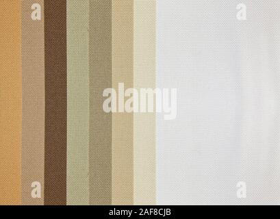 Tan tone color palette samples of fabric Stock Photo - Alamy