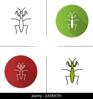 Praying mantis linear icon. Mantodea. Insect. Thin line illustration ...