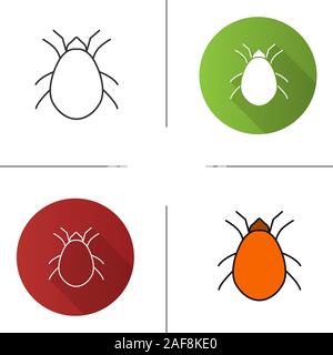 Mite linear icon. Acari. Thin line illustration. Insect pest. Contour ...