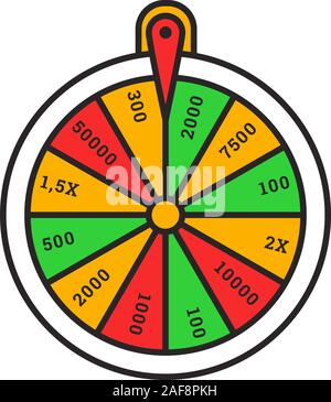Wheel Of Fortune icon vector, filled flat sign, solid pictogram ...