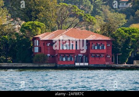 Turkish yali, on the seaside of the Bosphorus strait. Istanbul, Turkey ...
