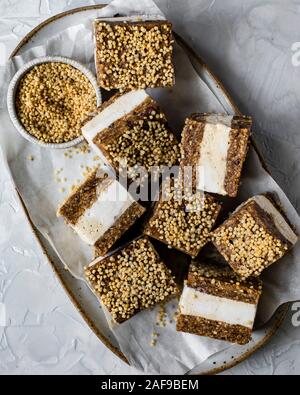 Puffed rice squares Stock Photo - Alamy