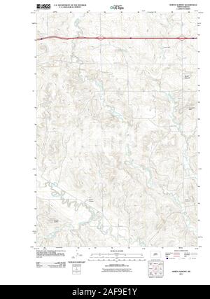 USGS TOPO Map North Dakota ND Cannon Ball 20110401 TM Inverted ...